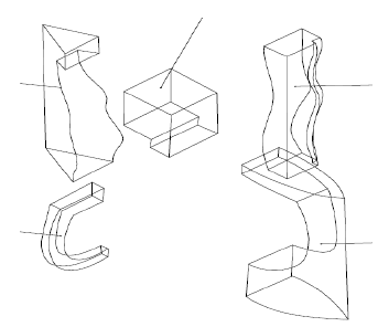 Figure 3 . Wire-frame 3D model of the wooden sculpture