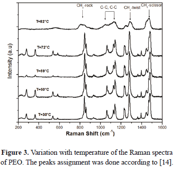 3.2. Raman scattering (RS) studies
