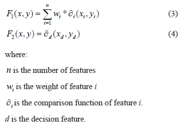 A classic comparison function is defined by expression (5):
