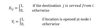 The optimization model applied to the location problem already ...