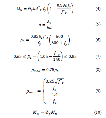 The equations given in the ACI Code [29-31] are: