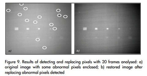 Figure 9 shows the final result of replacing the abnormal pixels detected.