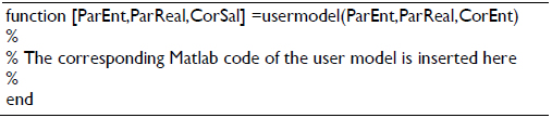Matlab (usermodel.m) and Excel (usermodel.xls) template files are ...