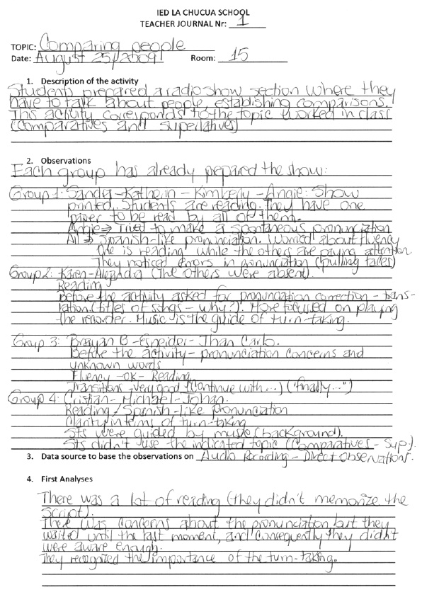 Appendix C: Sample of Lesson Plan